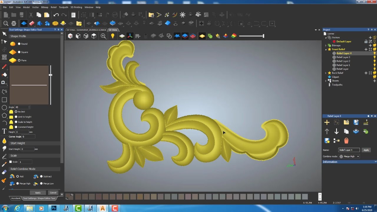 ARTCAM 2018 3d corner decor ارت كام 3d - YouTube