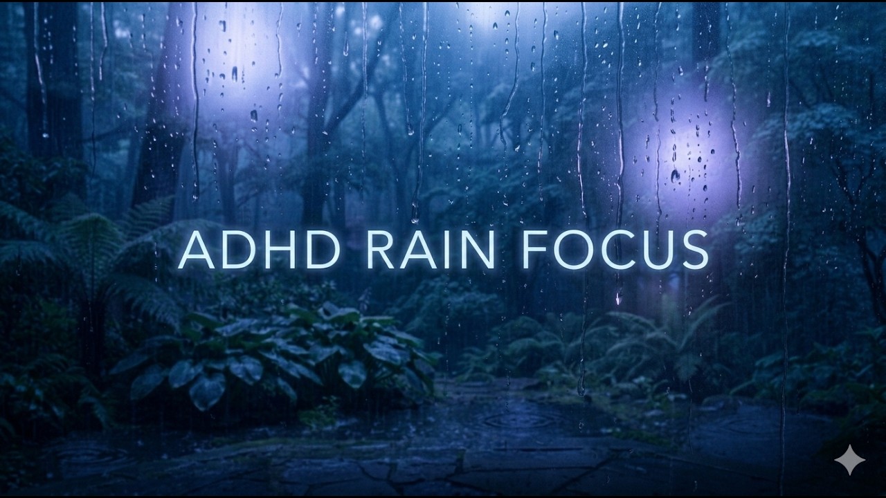 ADHD Rain Focus 🌧 Deep Concentration Rain Sounds for Studying & Work ...