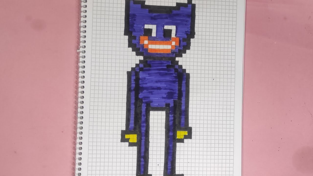 Handmade Pixel Art / HOW TO MAKE HUGGY WUGGY #pixelart - YouTube