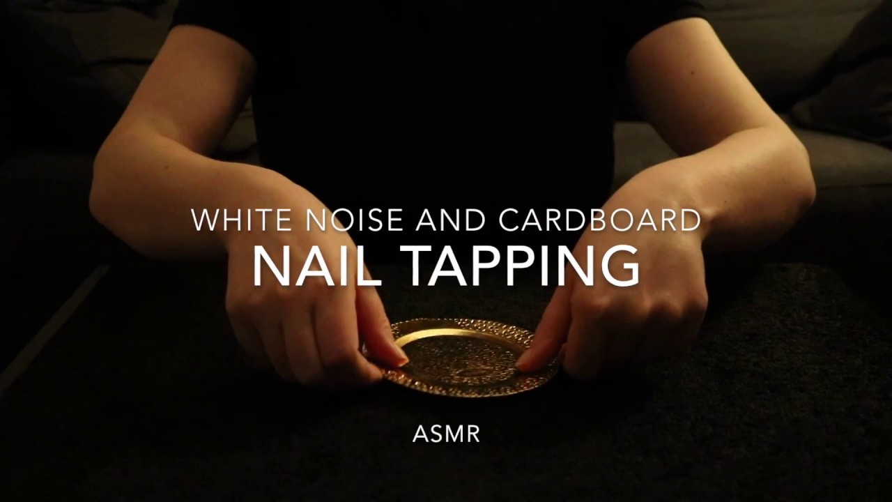 ASMR - Slow Tapping on shiny cardboard with my Nails - White noise - No ...