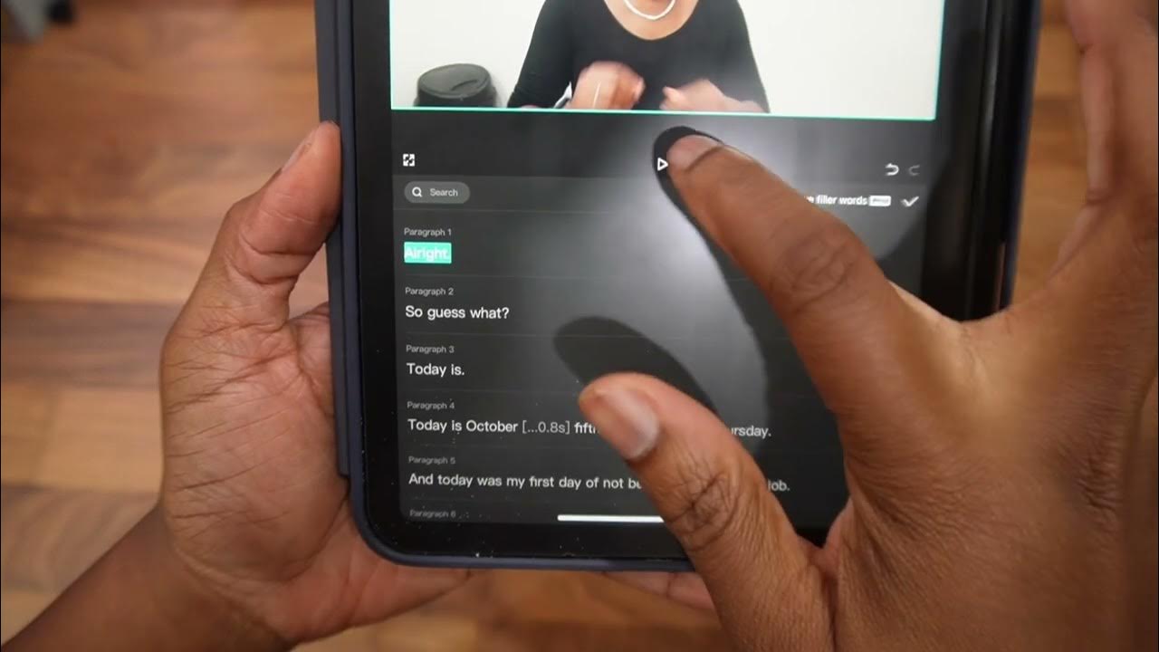 HOW TO Use CapCut Transcript Based Editing - iPad - YouTube