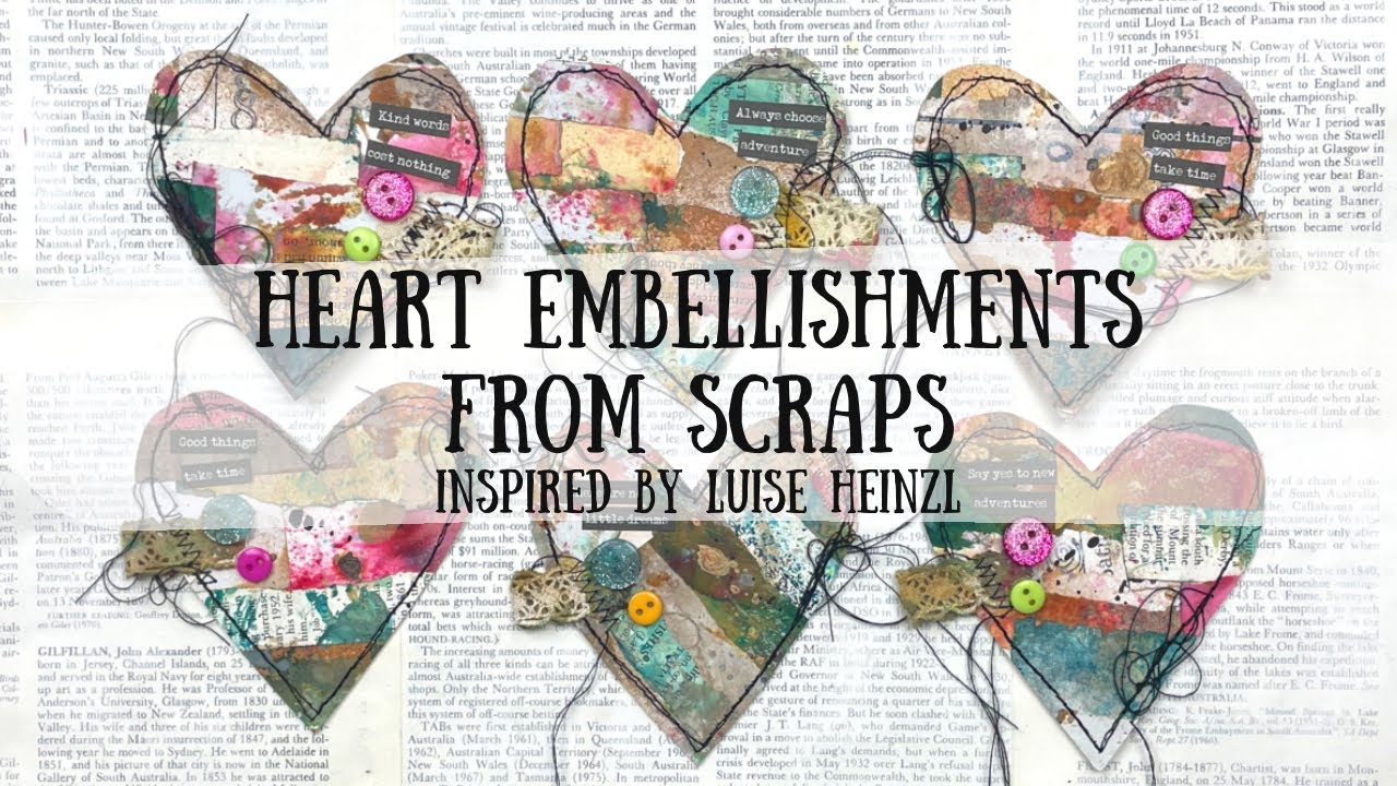 Create Heart Embellishments using scraps 🦋 ShanoukiArt 🦋🧿 - YouTube