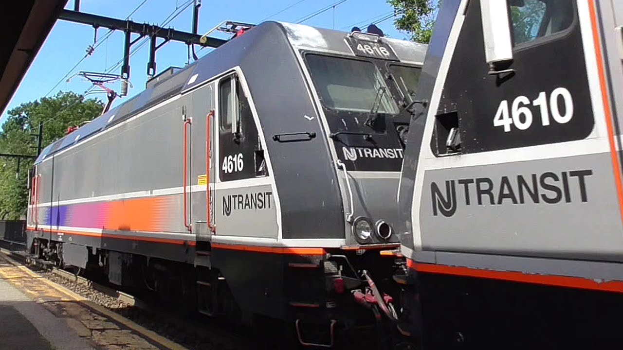 Rare NJT ALP-46 Double Header and More Trains at Watchung Ave Station ...