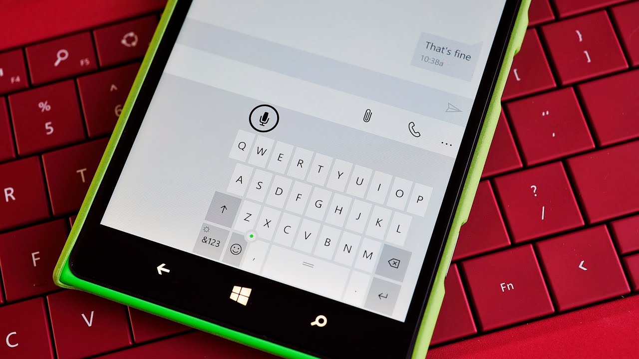 Windows 10 one handed keyboard for phablets - YouTube