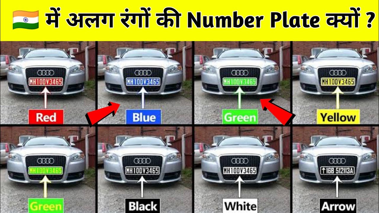 Types Of Vehicle Numbers Plates In India | Types of Number Plates in ...