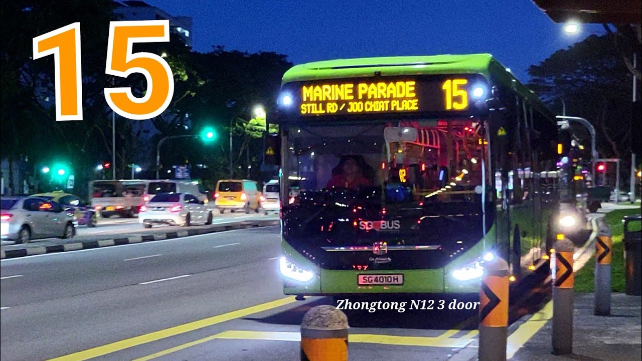 SG4010H - GAS Bus Service 15 [Zhongtong LCK6129EVG (N12) 3 door] - YouTube