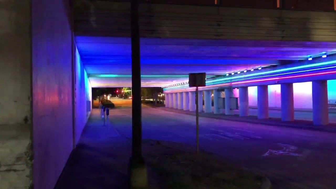 Rainbow LED Tunnel Birmingham Alabama August 28, 2018 - YouTube