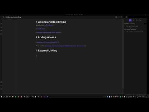 Obsidian.md Basics | Linking to external files and locations - YouTube