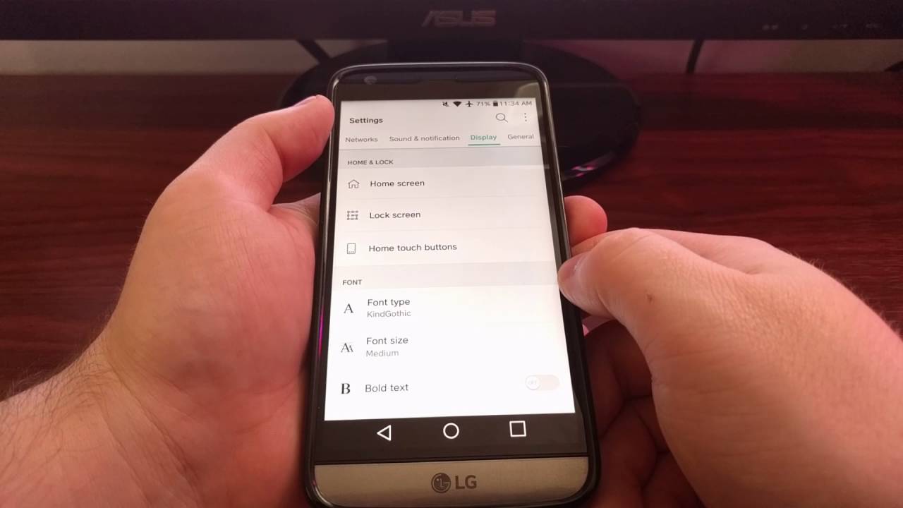 How to Change the Font on the LG G5 - YouTube