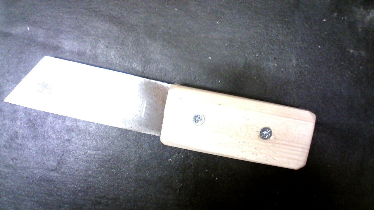 home made wood turning thin parting tool - YouTube