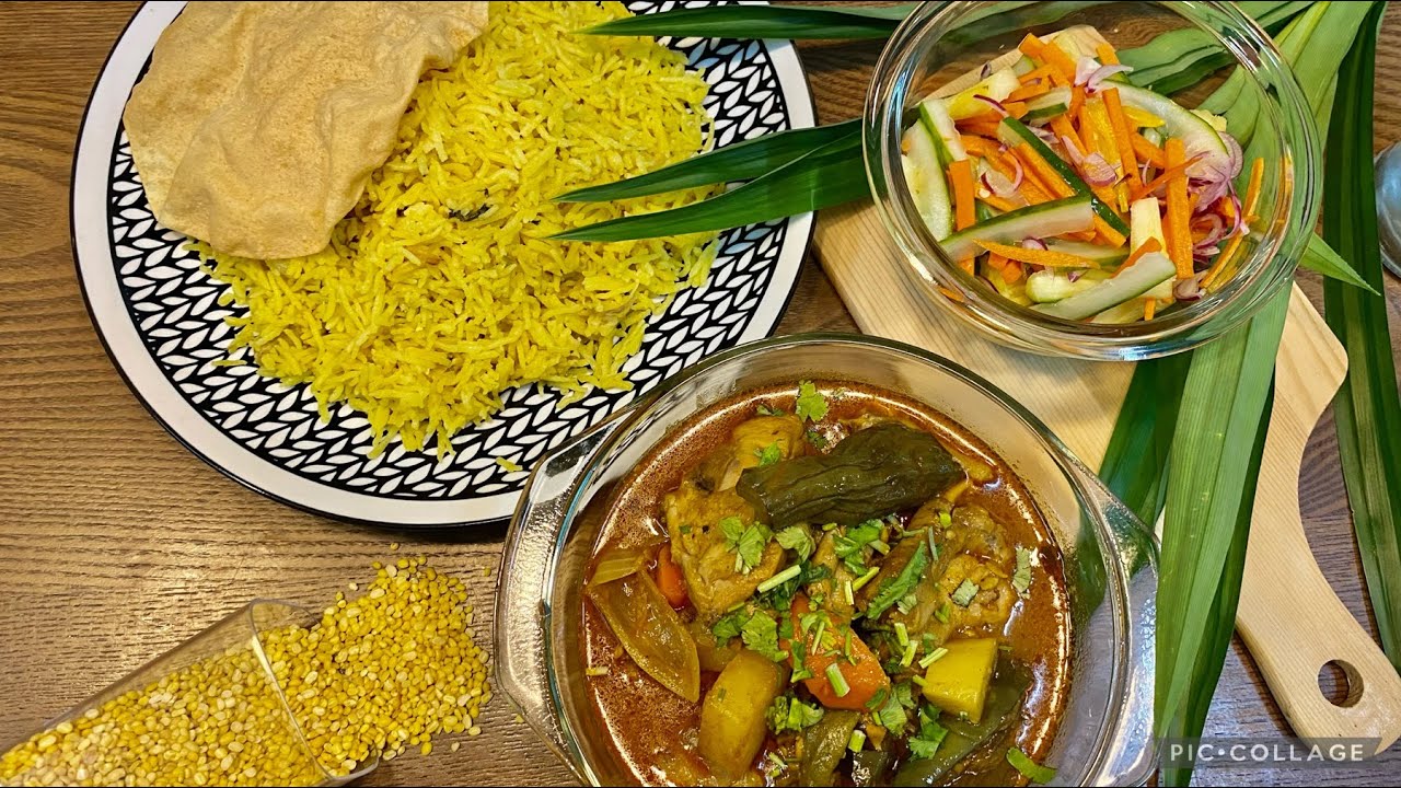 MY STYLE CHICKEN DALCHA WITH GHEE RICE RECIPE | RESEPI DALCHA AYAM CARA ...