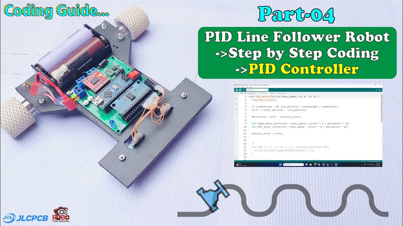 PID Line Follower Robot Step by Step Coding: Part-4 | PID Controller ...