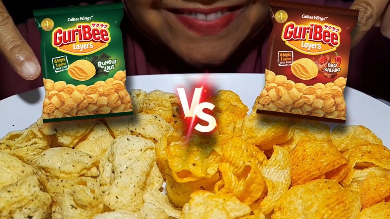 ASMR MUKBANG GURIBEE: RUMPUT LAUT VS BBQ BALADO‼️ [THE BATTLE]| REAL ...