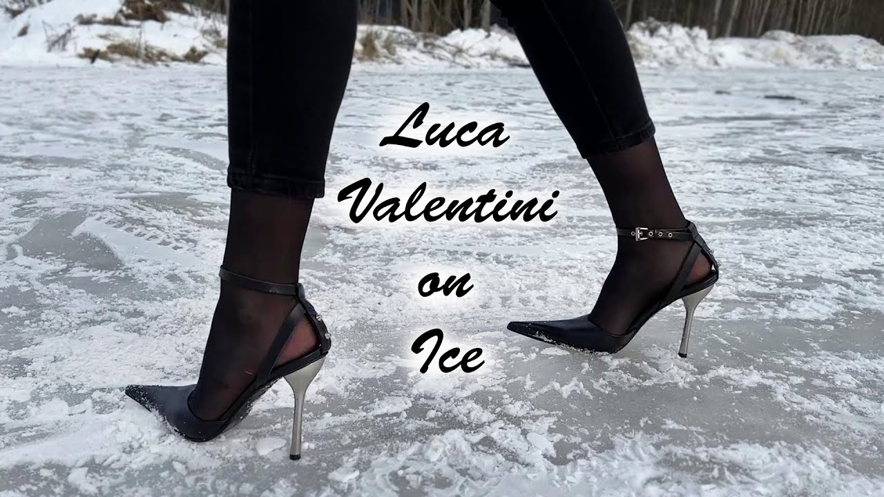 Luca Valantini high heels on ice, high heels on ice, girl in high heels ...