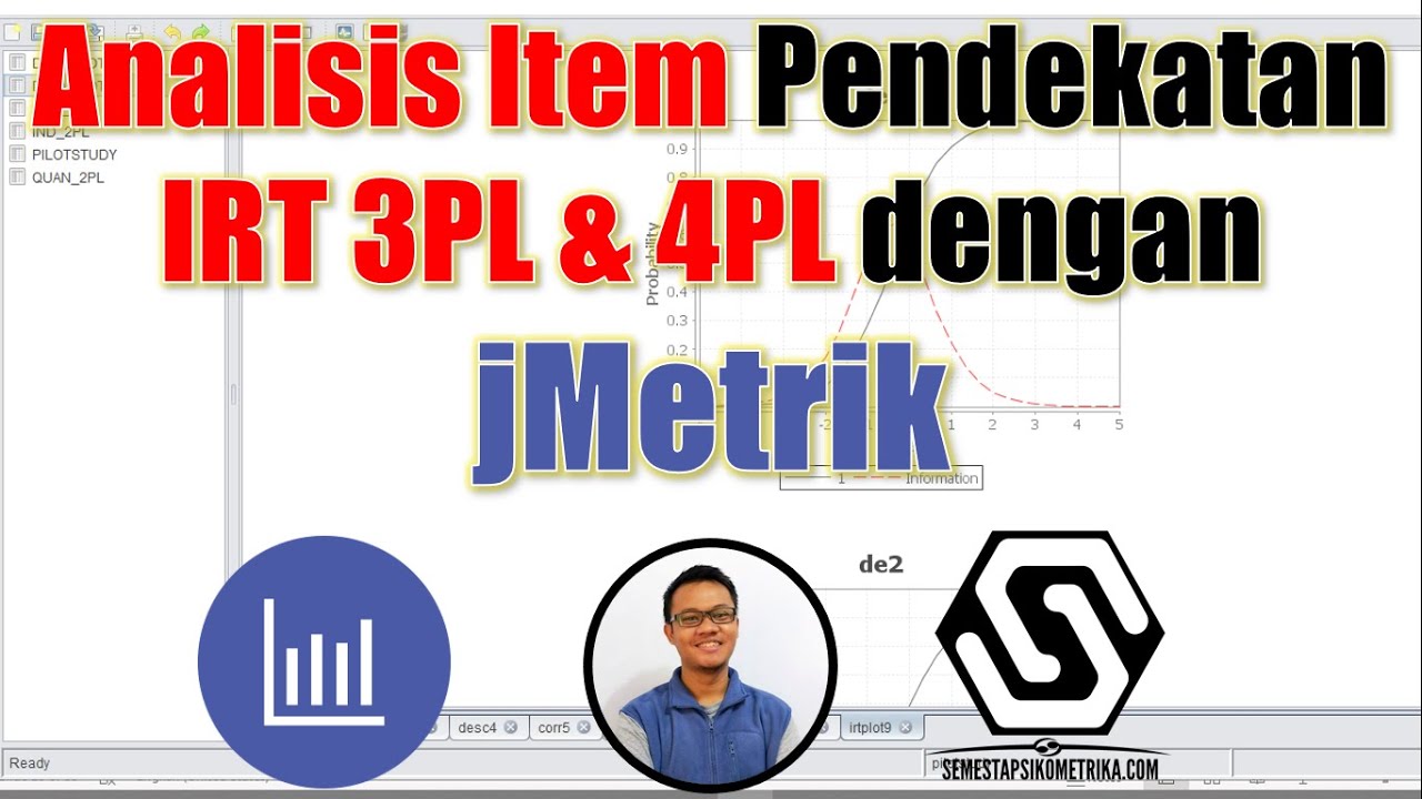Cara Analisis Item Model IRT 3PL dan 4PL dengan jMetrik - YouTube