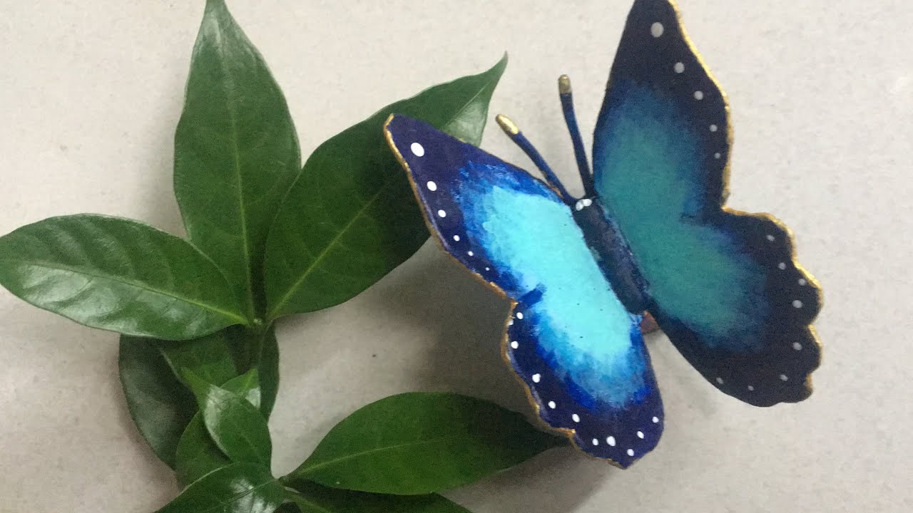 Art and craft butterfly 🦋 / Fevicryl clay / air dry clay butterfly 🦋 ...