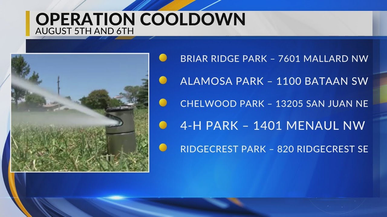City of Albuquerque runs sprinklers, splash pads as part of 'Operation ...