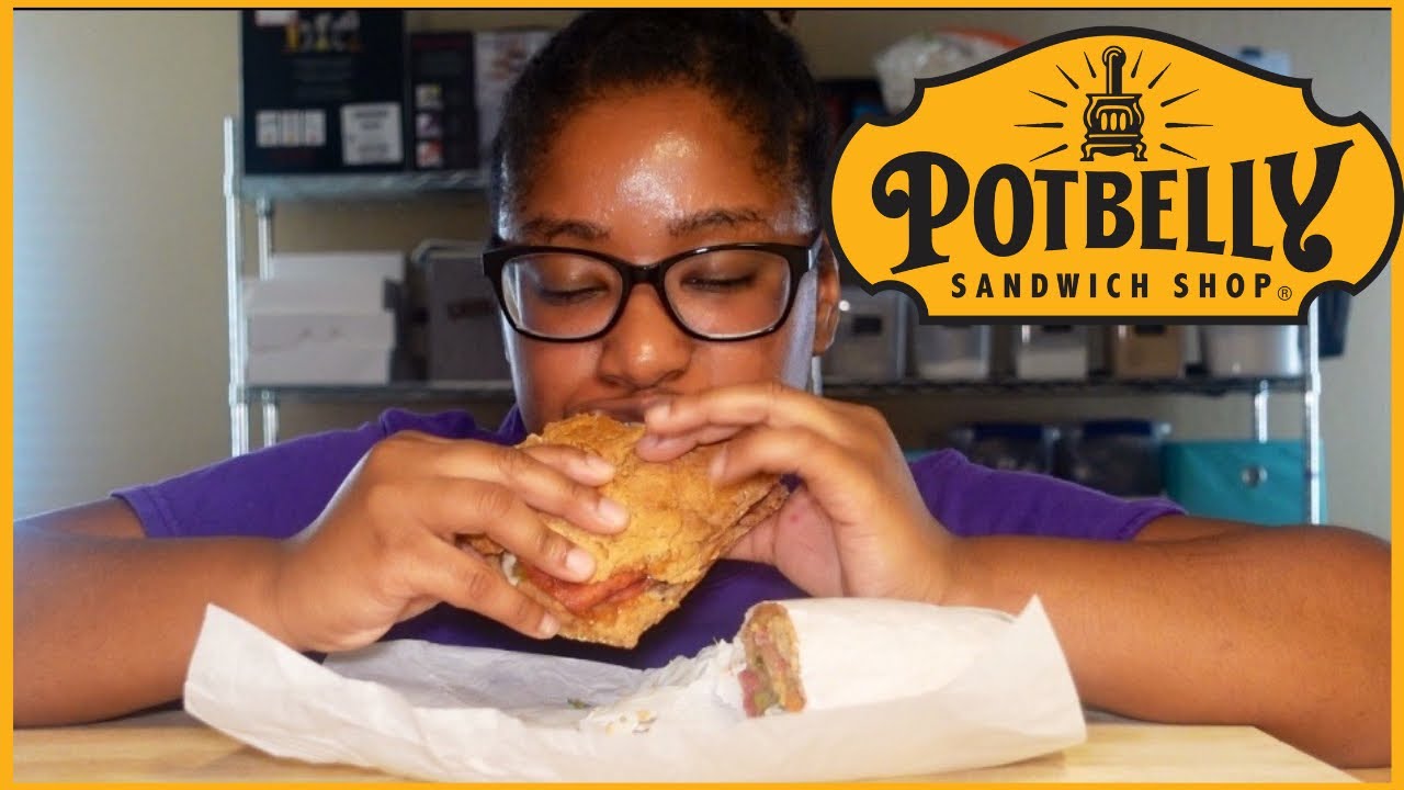Potbelly Sandwich Shop Italian Sub Mukbang | Eat With Me | 먹방 - YouTube