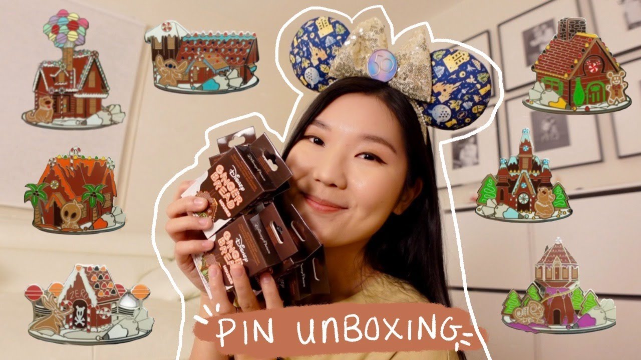 Disney Gingerbread Houses Mystery Blind Box Pins Unboxing! - YouTube