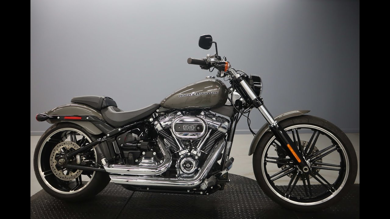A Used 2019 H-D Softail Breakout 114 FXBRS In Industrial Gray With A ...