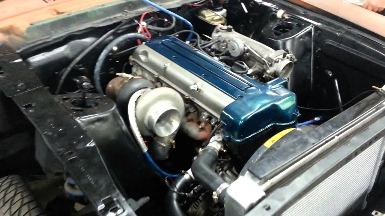 NSFab '68 Mustang 2JZ Swap First Start - YouTube