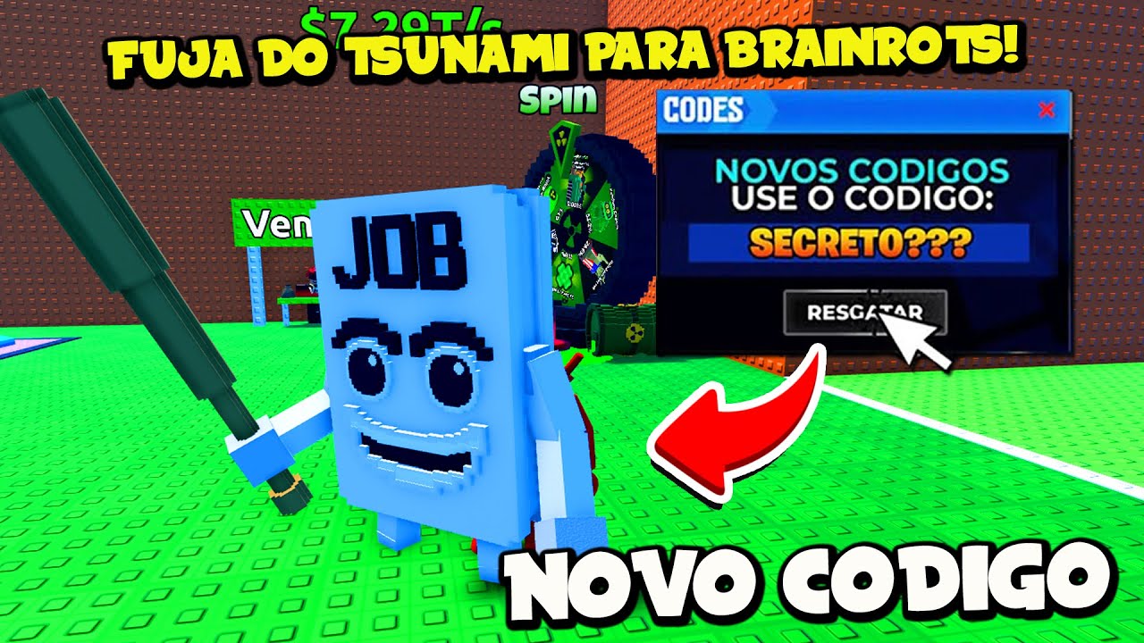 SAIU!! NOVO CODIGO Fuja do Tsunami para Brainrots! + TODOS OS CODIGOS ...