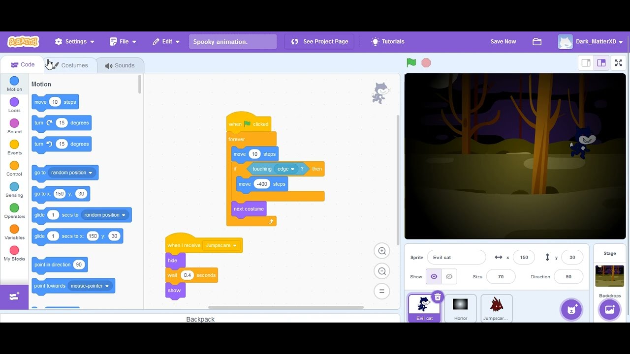 I made a Jumpscare on Scratch - YouTube