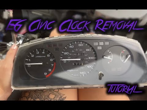 *EASY* 91-95 EG Honda Civic Clock/Cluster Removal Tutorial - YouTube
