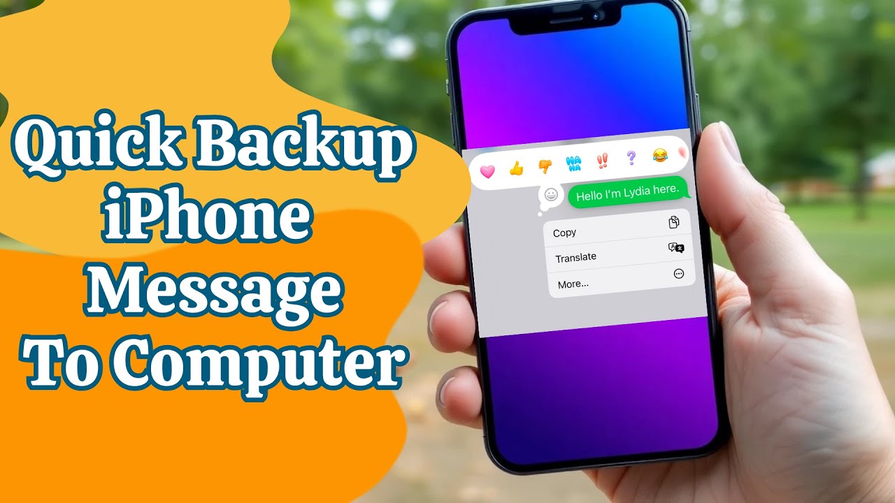 Quick Backup iPhone Text Message to PC | 2 Ways Included - YouTube