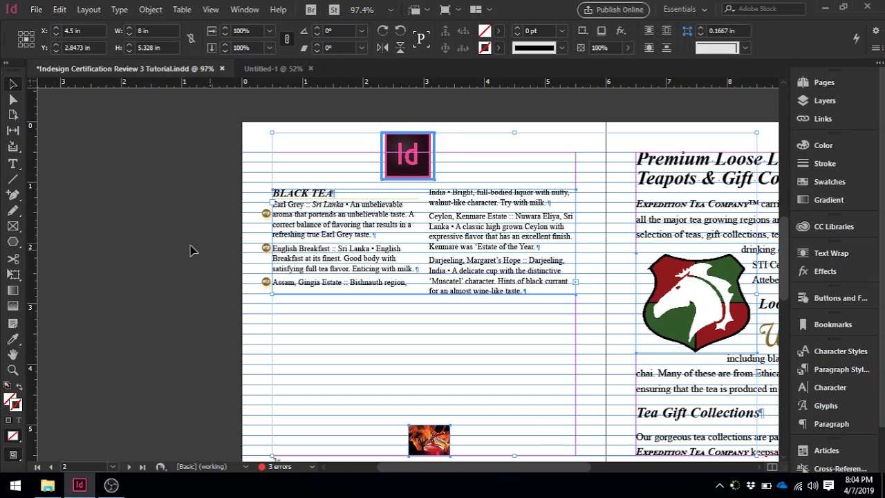 InDesign Review 2 - YouTube