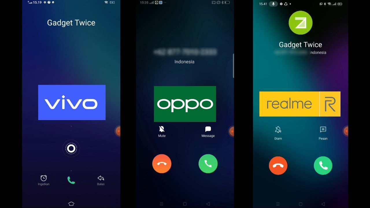 VIVO vs OPPO vs REALME incoming call (Screen Video) - YouTube