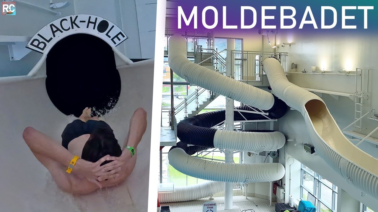 Alle Wasserrutschen im Moldebadet in Molde, Norwegen - YouTube