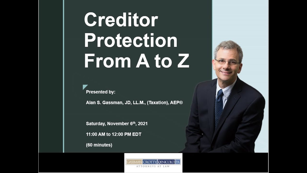 Creditor Protection From A To Z - YouTube