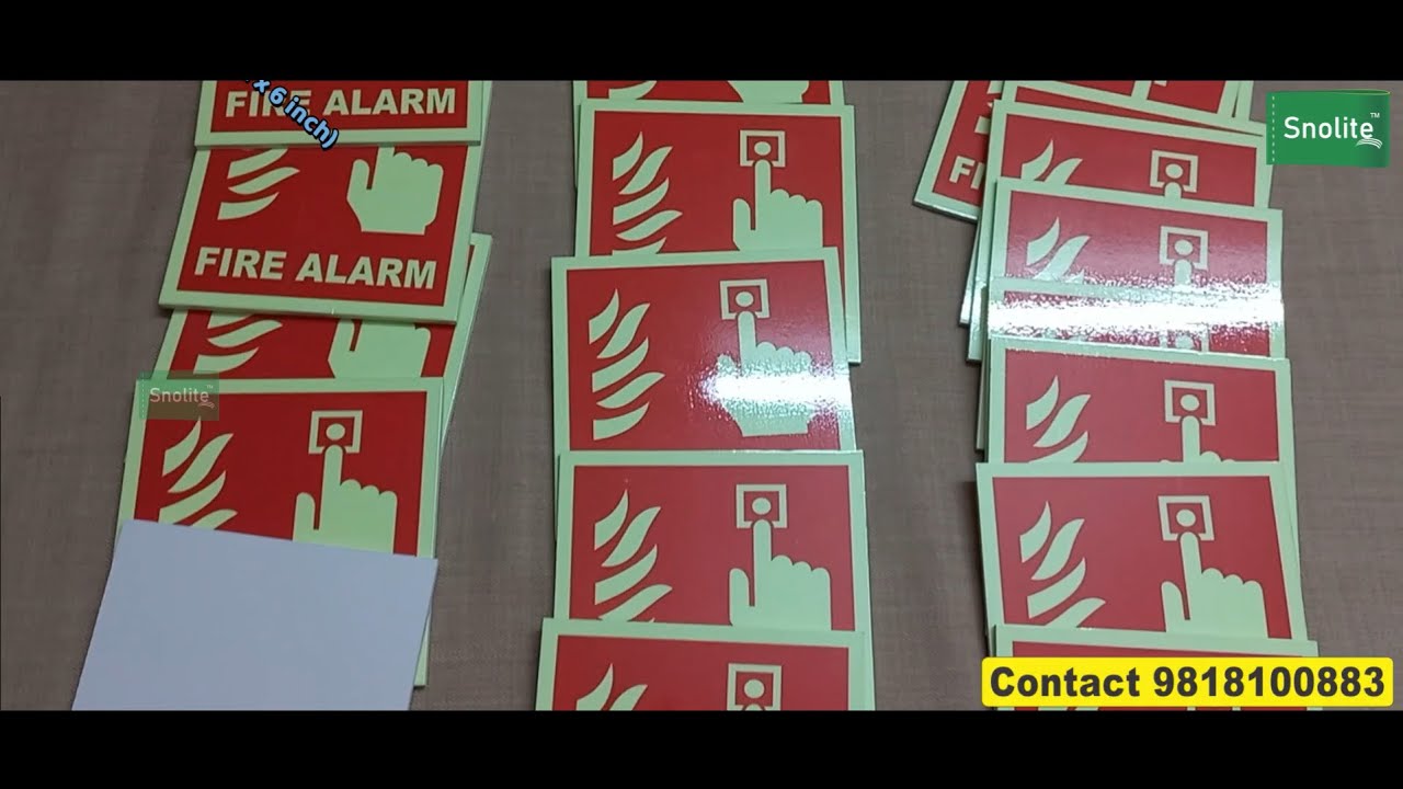 fire alarm signs and labels fire alarm safety sign - YouTube
