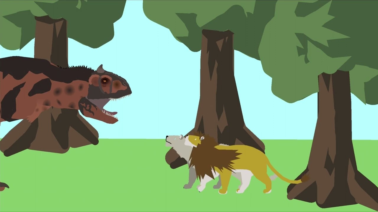 Carnotaurus Vs Lions(stick Nodes) - YouTube