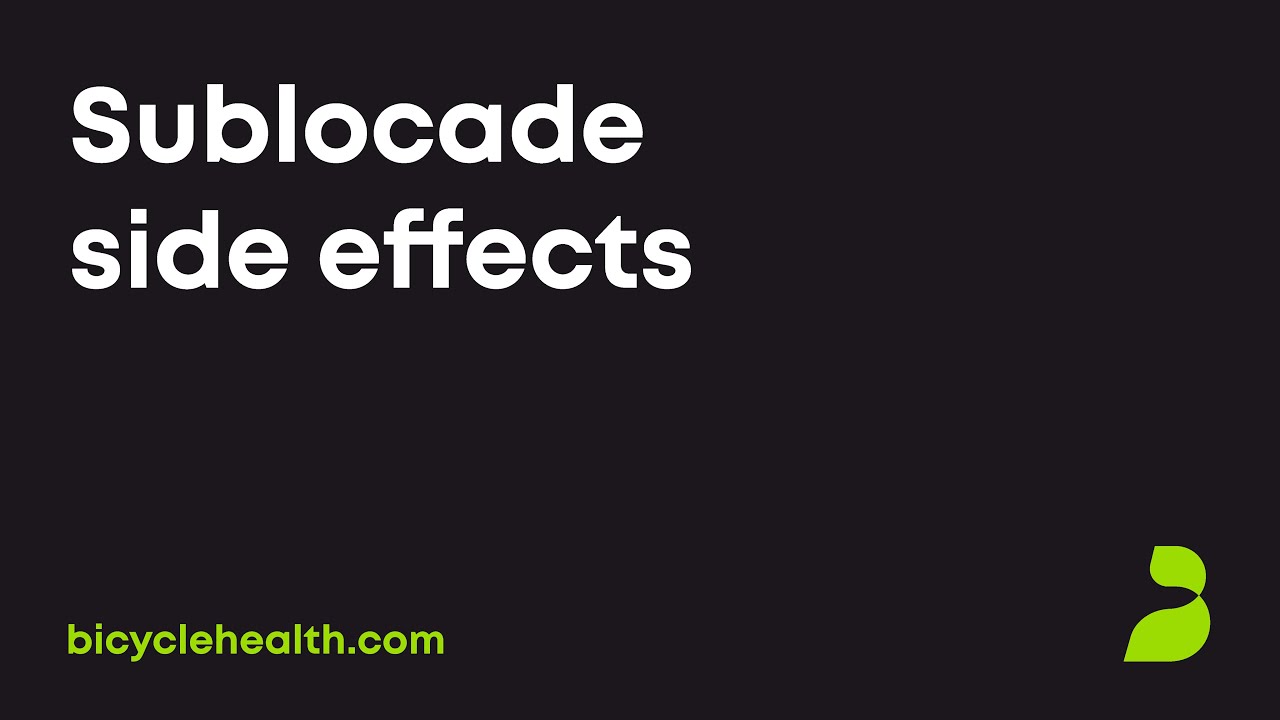 Sublocade side effects - YouTube