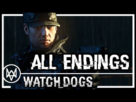 WATCH DOGS - ALL ENDINGS [HD] PS4 1080p (Ending Credits, After Credits Scene)