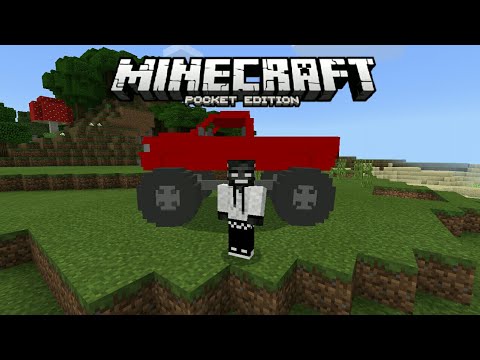 How to ride a Monster Truck in Minecraft PE - YouTube