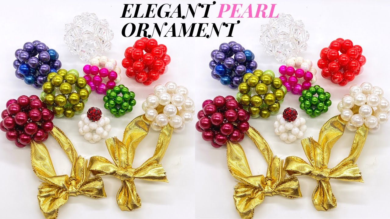 HOW TO MAKE BEADED BALLS//EASY BEADED BALLS TUTORIAL/CHRISTMAS HOME ...