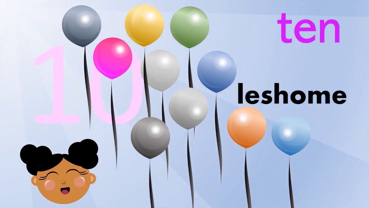 Counting from 1 to 10 in Sesotho | African Languages Tutorials| Made in ...