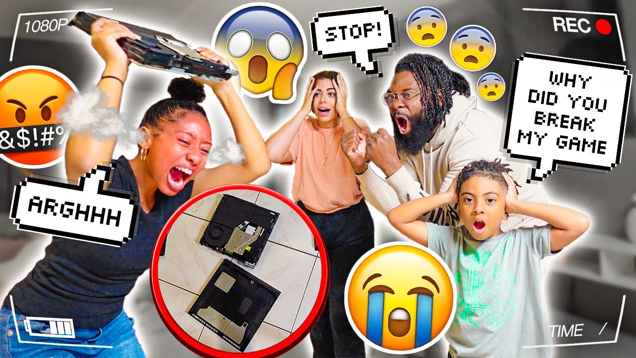 Destroying Brothers PS4 PRANK *DAD SNAPS* - YouTube