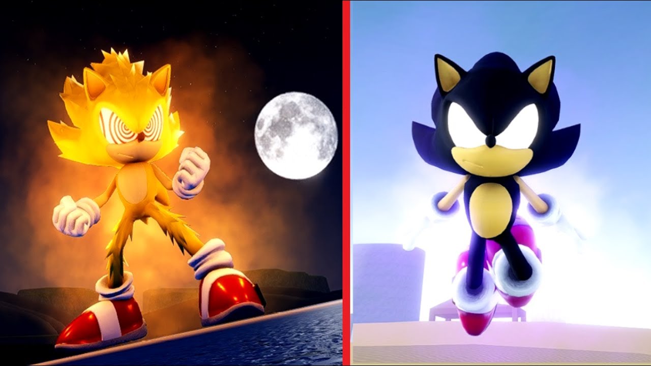 SONIC INFINITY DX *Dark Sonic and Fleetway Super Sonic* Roblox - YouTube