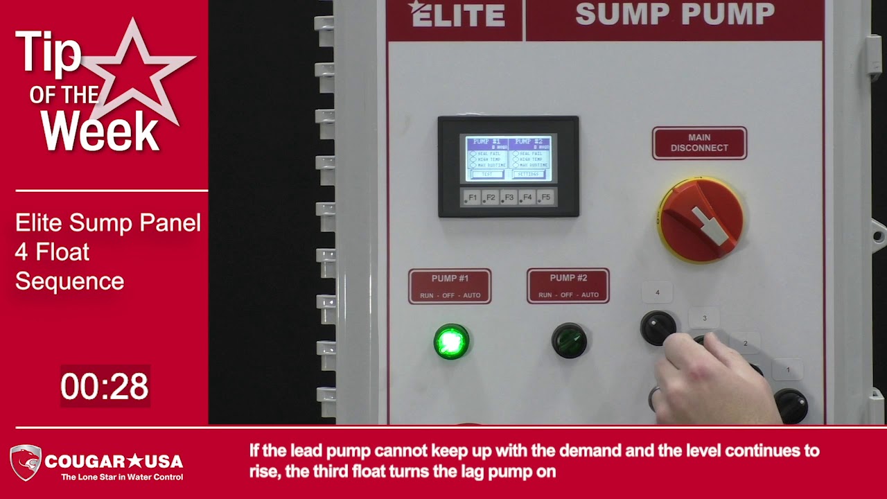 Elite Sump Pump Control Panel 4 Float Sequence - Cougar USA Tip of the ...