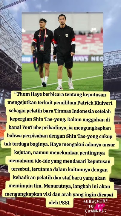 Thom haye berbicara tentang pergantian pelatih baru timnas indonesia #thomhaye - YouTube