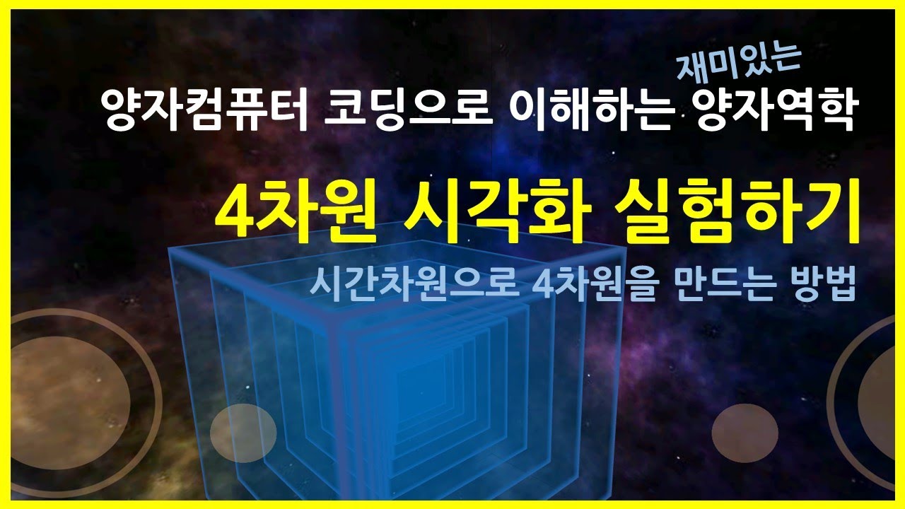 양자컴퓨터 코딩으로 이해하는 양자역학 11 4차원 시각화 실험하기 시간차원으로 4차원을 만드는 방법 Youtube