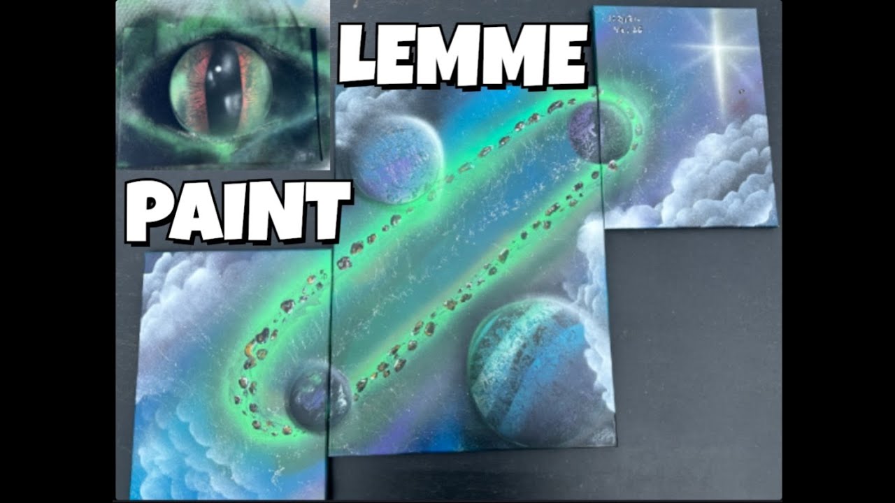FIRST TRIPLE CANVAS SPRAY PAINTING ART - YouTube