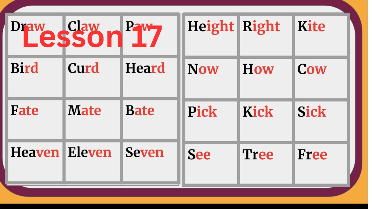 24 Common Rhyming Words in English - Improve Your Reading and Writing ...