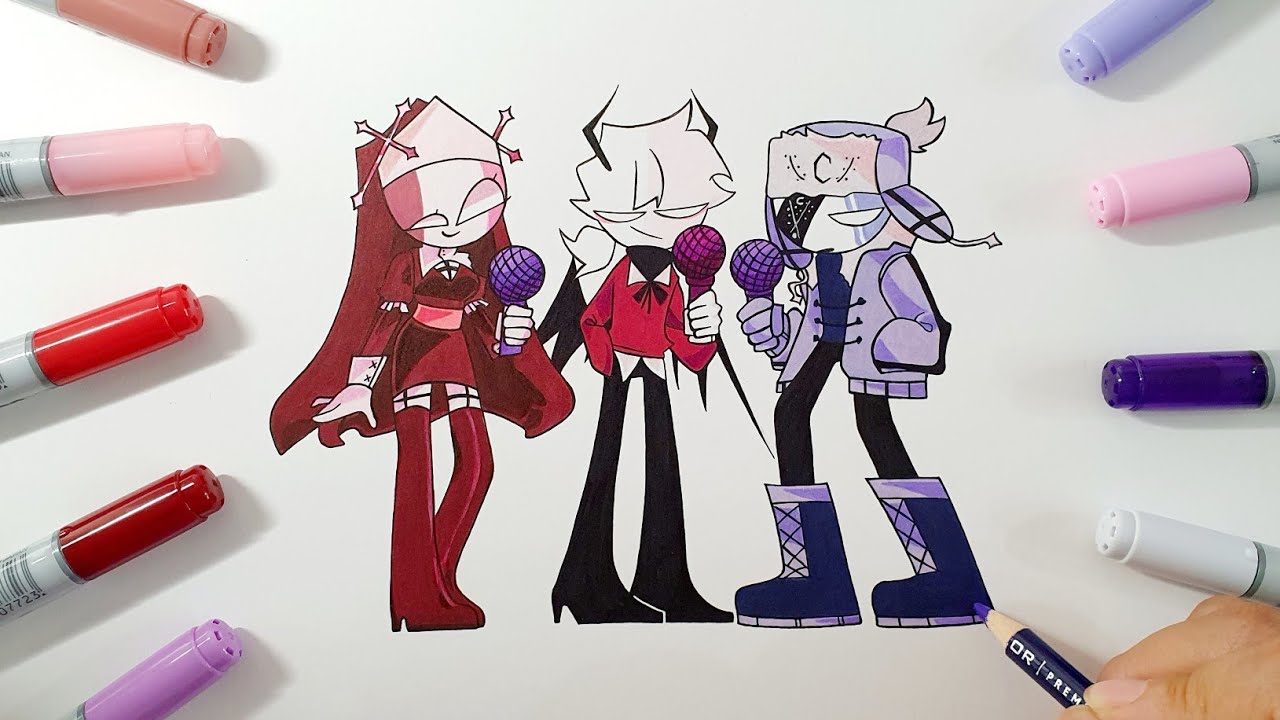 Drawing Sar x Sel x Ruv - Friday Night Funkin 🎵🎤 - YouTube