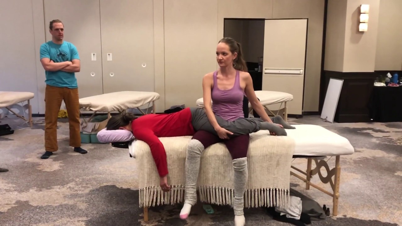 Table Top Posture For Low Back and Hip Release in Prone Position Table ...