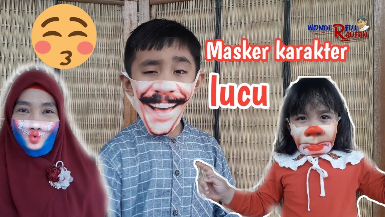 Masker Karakter Unik dan Lucu - YouTube